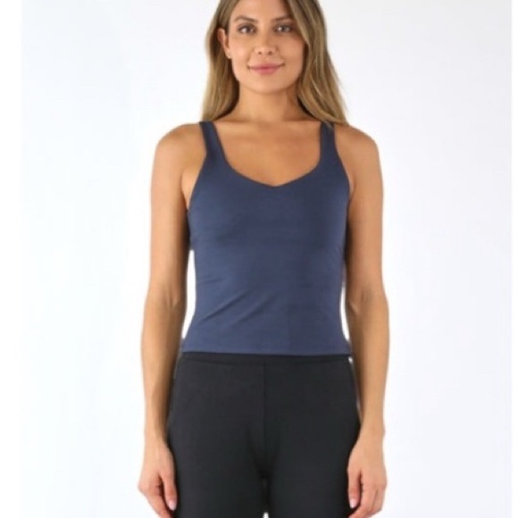 Glyder | Tops | Glyder Womens Sculpt Skimmer Tank Size S In Navy | Poshmark